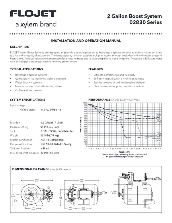 FLO-JET 2 & 4.4 GALLON WATER BOOSTER SYSTEM FREE SHIPPING ...