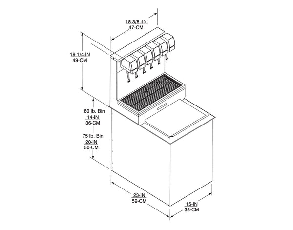 CORNELIUS 15 x 22 DROP IN DISPENSER 5 & 6 UF-1 VALVES, HI PERFORMANCE ...