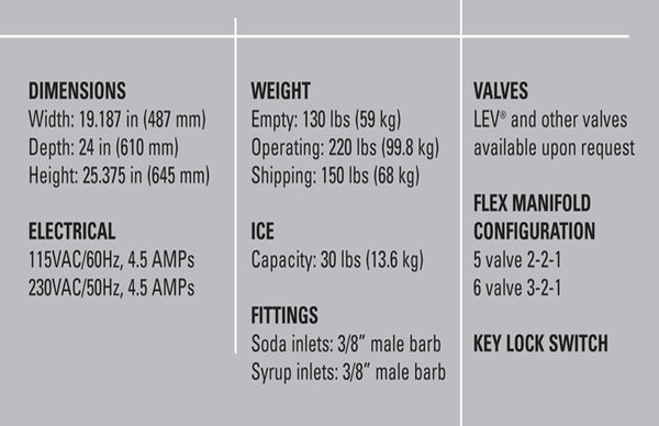 LANCER COUNTER ELECTRIC HI PERFORMANCE 6 VALVE MODEL 1500 DISPENSER FR ...