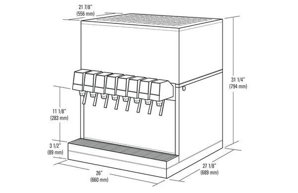 LANCER COUNTER ELECTRIC HI PERFORMANCE 8 VALVES MODEL 2500 DISPENSER F ...