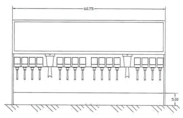 LANCER 60” WIDE 16 DRINK ICE COMBO IBD 4500-60 DISPENSER, SANITARY LEV ...