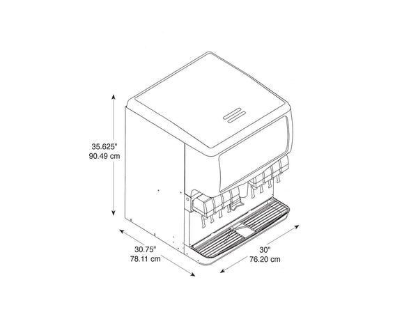 CORNELIUS 30” WIDE 8 OR 10 DRINK ICE COMBO ENDURO-200 DISPENSER, SANIT ...
