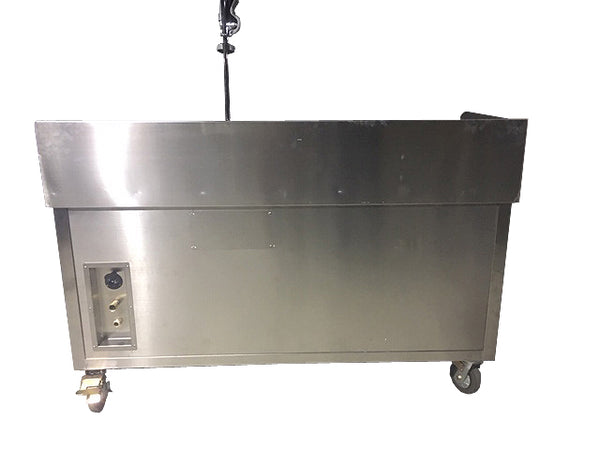 69" STAINLESS STEEL (4) BAY SINK CART WITH PRE-RINSE FAUCET ...